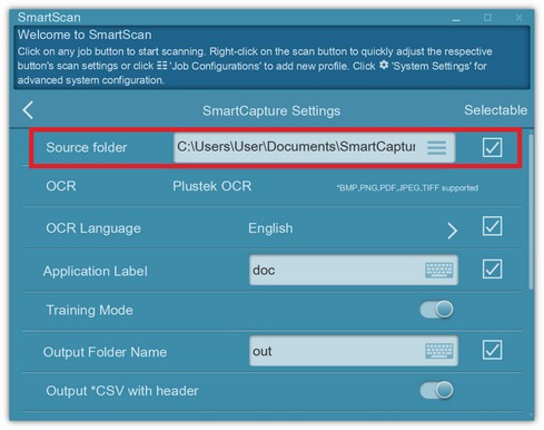 Using SmartCapture by Importing Electronic Document